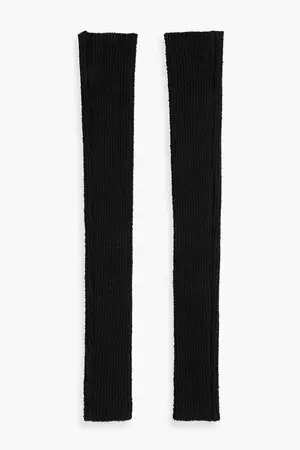 Wardrobe.NYC Ribbed Boucléknit Cottonblend Arm Warmers