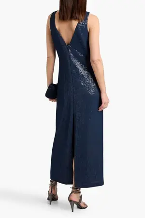 TWP Sequined Tulle Maxi Dress