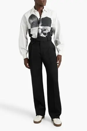 Alexander McQueen Grain De Poudre Wool Pants