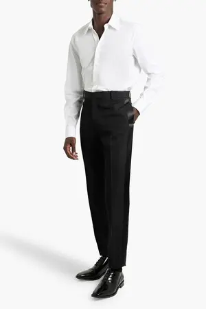 Alexander McQueen Tapered Silktrimmed Wool Tuxedo Pants