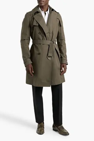 Alexander McQueen Cotton Gabardine Belted Trench Coat