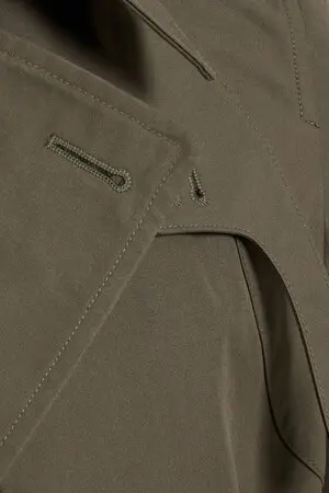 Alexander McQueen Cotton Gabardine Belted Trench Coat