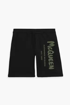 Alexander McQueen Logoprint French Cottonterry Shorts
