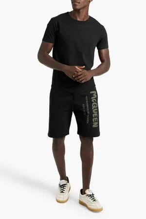 Alexander McQueen Logoprint French Cottonterry Shorts