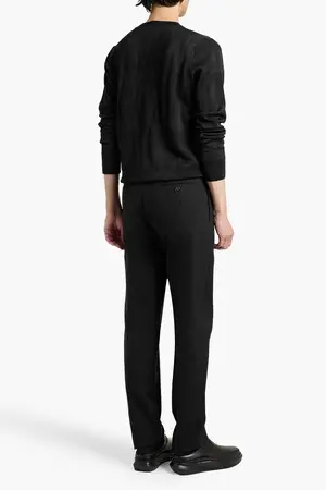 Alexander McQueen Intarsia Wool-blend Sweater - Black