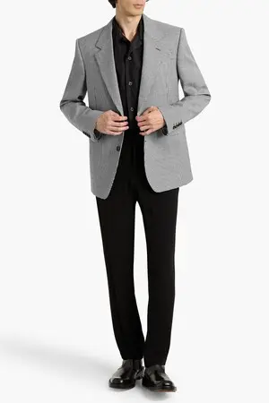 Alexander McQueen Houndstooth Wooltweed Blazer
