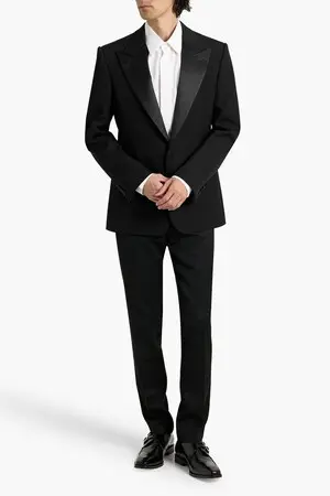 Alexander McQueen Satintrimmed Wool Blazer