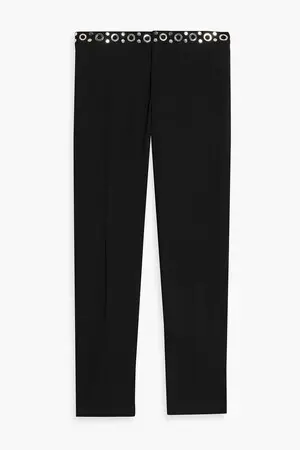 Alexander McQueen Tapered Embellished Cuprotwill Pants