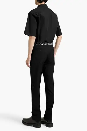 Alexander McQueen Tapered Embellished Cuprotwill Pants
