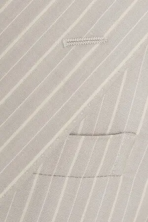 Alexander McQueen Striped Wool And Mohairblend Blazer