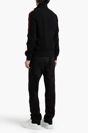 Alexander McQueen Jacquardtrimmed Knitted Track Jacket