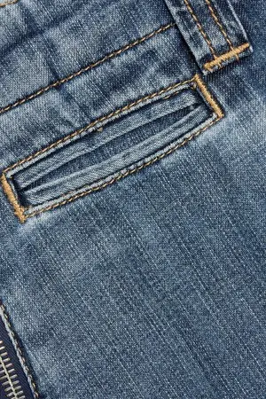 Alexander McQueen Zipdetailed Denim Shorts