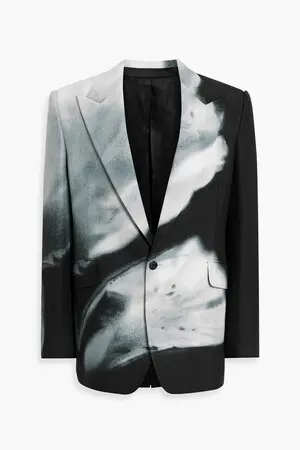 Alexander McQueen Printed Grain De Poudre Blazer