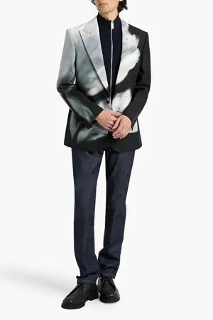 Alexander McQueen Printed Grain De Poudre Blazer