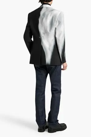 Alexander McQueen Printed Grain De Poudre Blazer