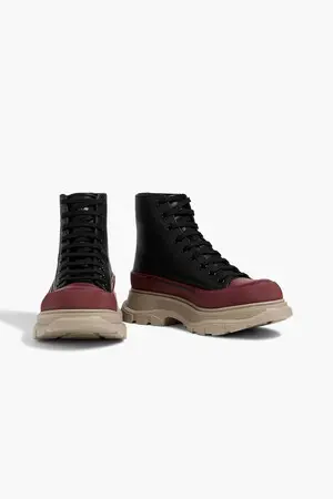 Alexander McQueen Tread Slick Leather Boots