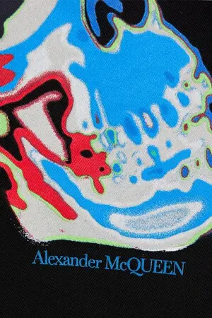 Alexander McQueen Printed Cottonjersey Tshirt
