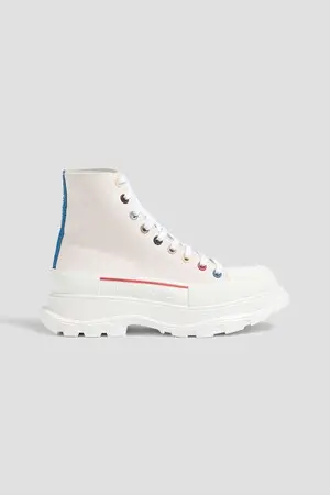 Alexander McQueen Tread Slick Canvas Boots