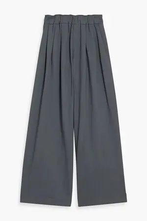 Dries Van Noten Pleated French Cottonterry Sweatpants - Anthracite