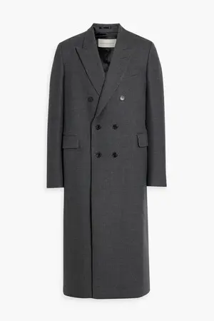 Dries Van Noten Doublebreasted Wooltwill Coat - Anthracite