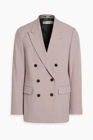 Dries Van Noten Doublebreasted Wooltwill Blazer - Lilac