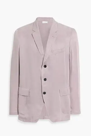 Dries Van Noten Cupro Blazer - Lilac