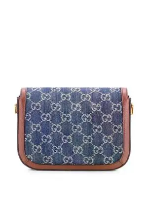 Gucci Horsebit 1955 Gg Denim Mini Shoulder Bag