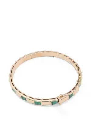 BVLGARI 2010s Serpenti Viper Malachite Bracelet