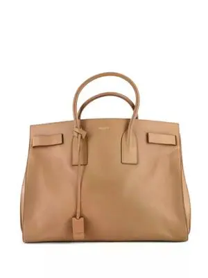 Saint Laurent Sac De Jour Leather Tote Bag - Brown