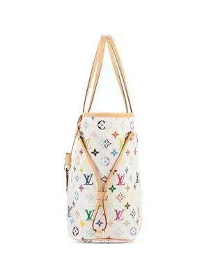 LOUIS VUITTON Takashi Murakami Mm Neverfull Tote Bag - White