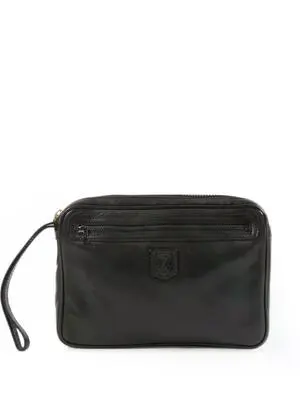Celine 1980s Triomphe Clutch Bag - Black