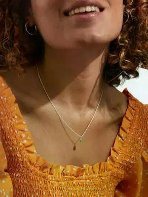 AUREE JEWELLERY Mini Manhattan Emerald Necklace