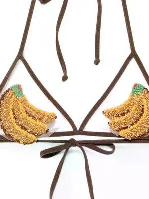 MAZZEI Bead-embellished Halterneck Bikini
