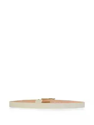 Victoria Beckham Dorian Leather Belt - White