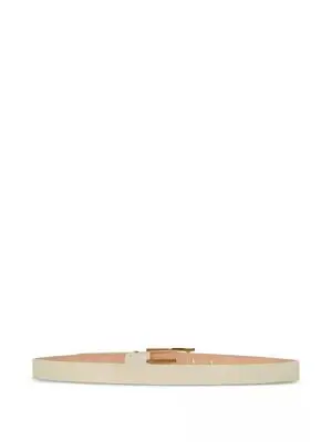 Victoria Beckham Victoria Beckham Dorian Leather Belt White