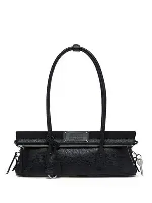 MAISON MARGIELA 5ac Logo-patch Leather Shoulder Bag - Black