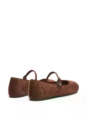 Casadei Faux-pony Ballet Flats With C-chain Detail