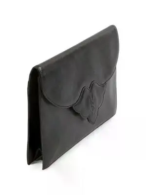 Saint Laurent 1980s Logo-embossed Clutch Bag