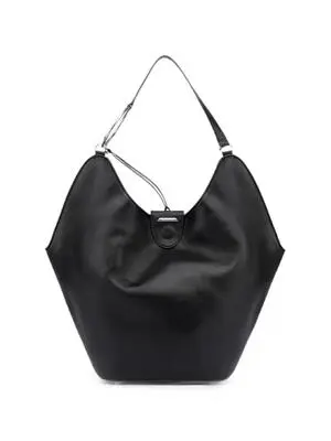DONDUP Large Erotica Ring-detail Leather Shoulder Bag - Black