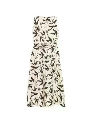 Altuzarra Bird-print Wrap-style Dress