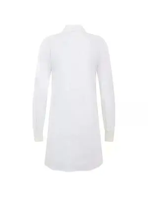 Alberta Ferretti Lace-panel Pintuck-detail Mini Dress