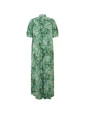 Alberta Ferretti Butterfly-print Silk Dress - Green