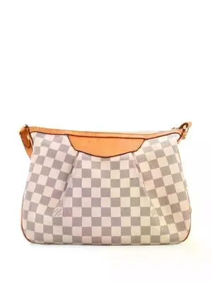 LOUIS VUITTON Siracusa Handbag Damier Pm Crossbody Bag - White