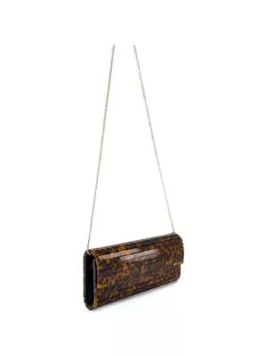 JIMMY CHOO Sweetie Tortoiseshell-effect Clutch Bag