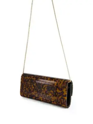 JIMMY CHOO Tortoiseshell Effect Clutch Bag - Brown