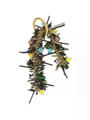 Dries Van Noten Embroidered Bag Charm - Gold