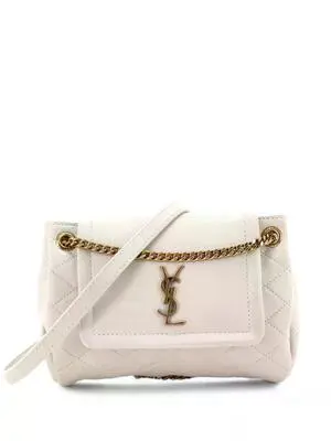 Saint Laurent Saint Laurent Nolita Satchel Quilted Leather Mini Crossbody Bag Neutrals