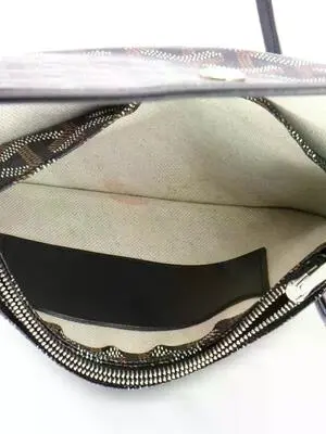 Goyard Plumet Clutch Wallet Coated Canvas Crossbody Bag - Black