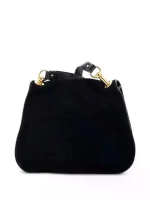 Gucci Blondie Flap Suede Medium Shoulder Bag - Black