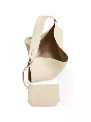 Khaite Medium Lotus Tote In Dark Ivory Pebbled Leather